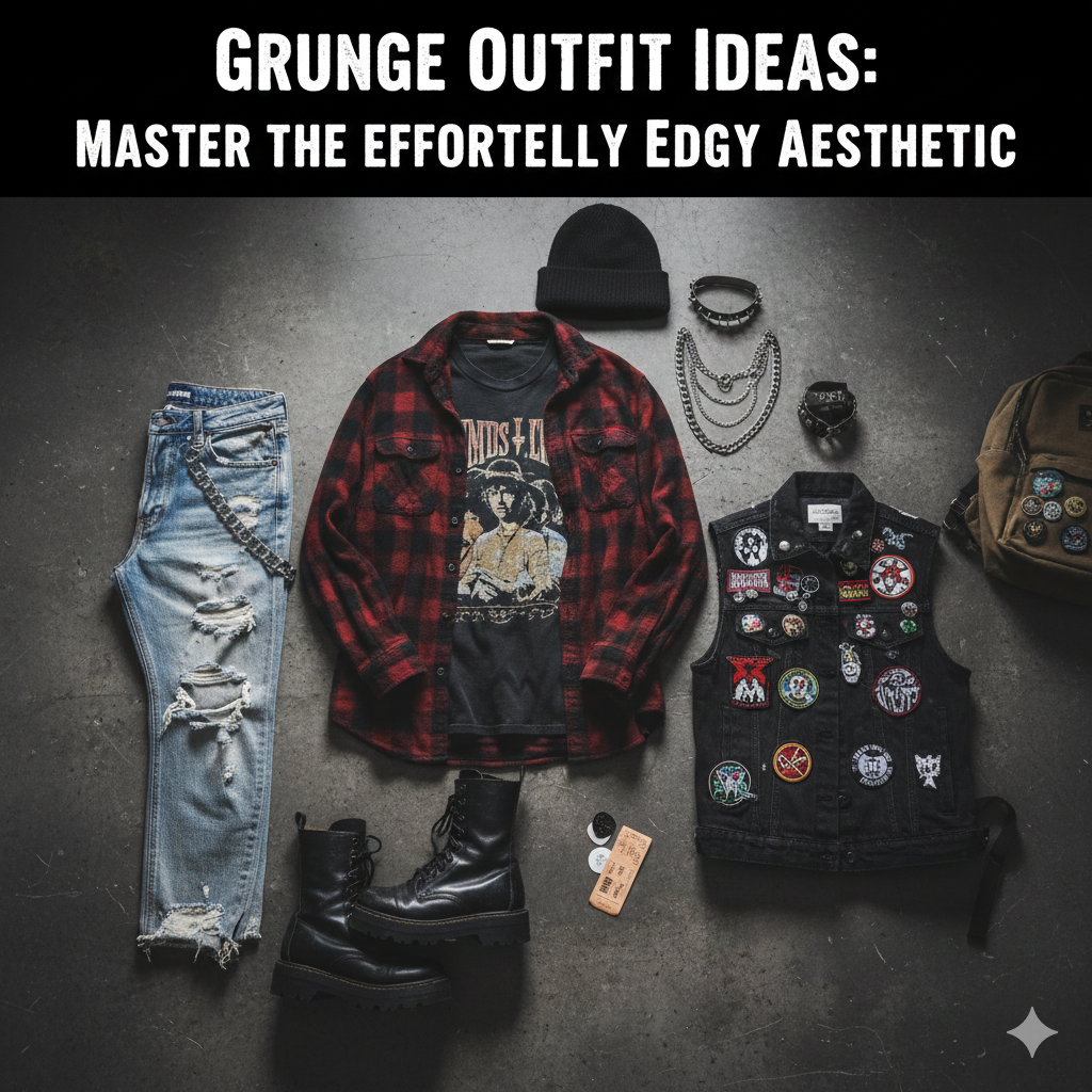 Grunge Outfit Ideas | Effortless Edge Style Guide 2026 – Lunarness