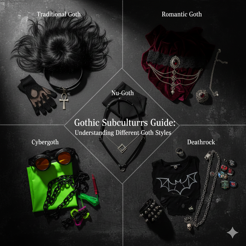 Gothic Subcultures Guide: Trad Goth, Romantic, Cybergoth & More – Lunarness